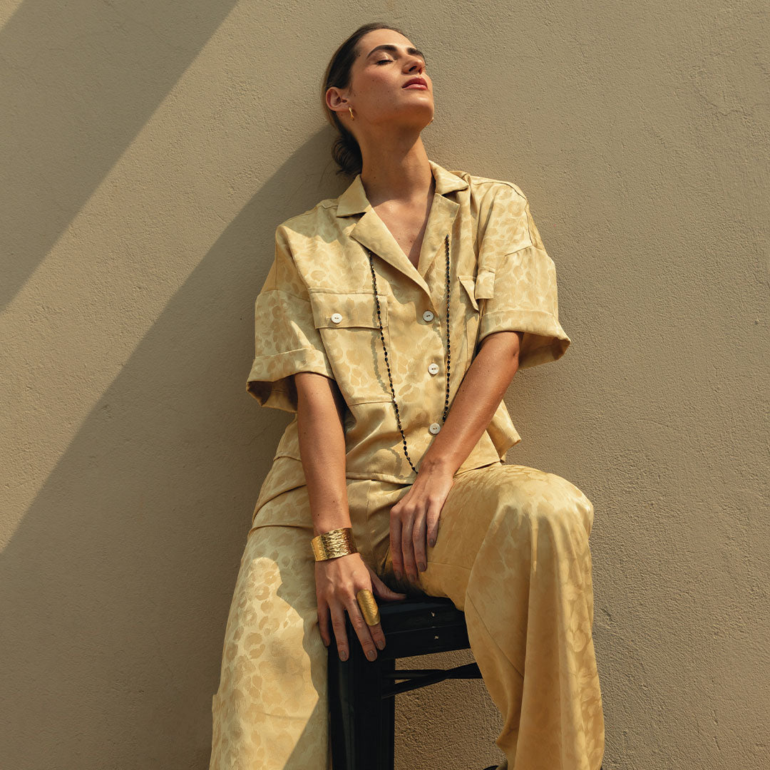 Camisa Camila Print Beige – marialapaz.shop