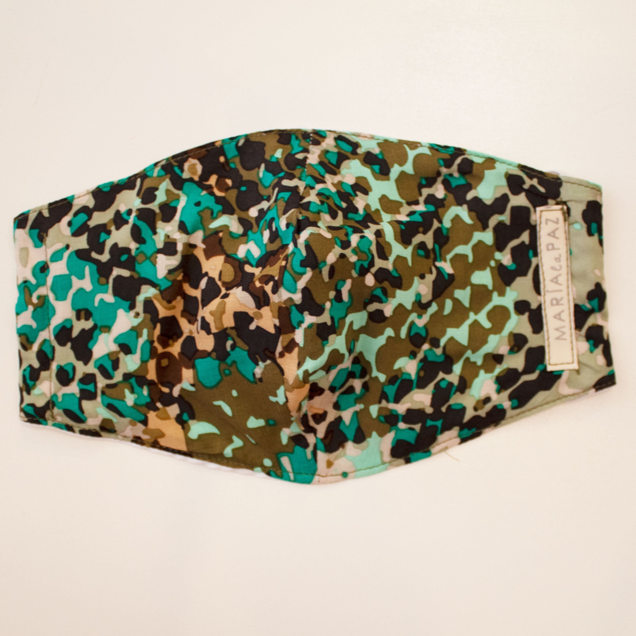 Tapabocas animal print turquesa – marialapaz.shop